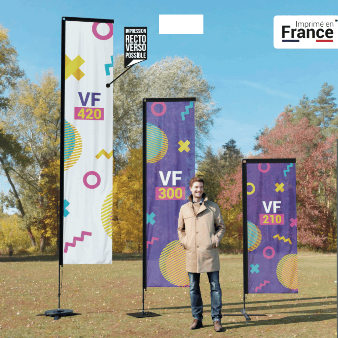Drapeaux publicitaires - PLV Expo